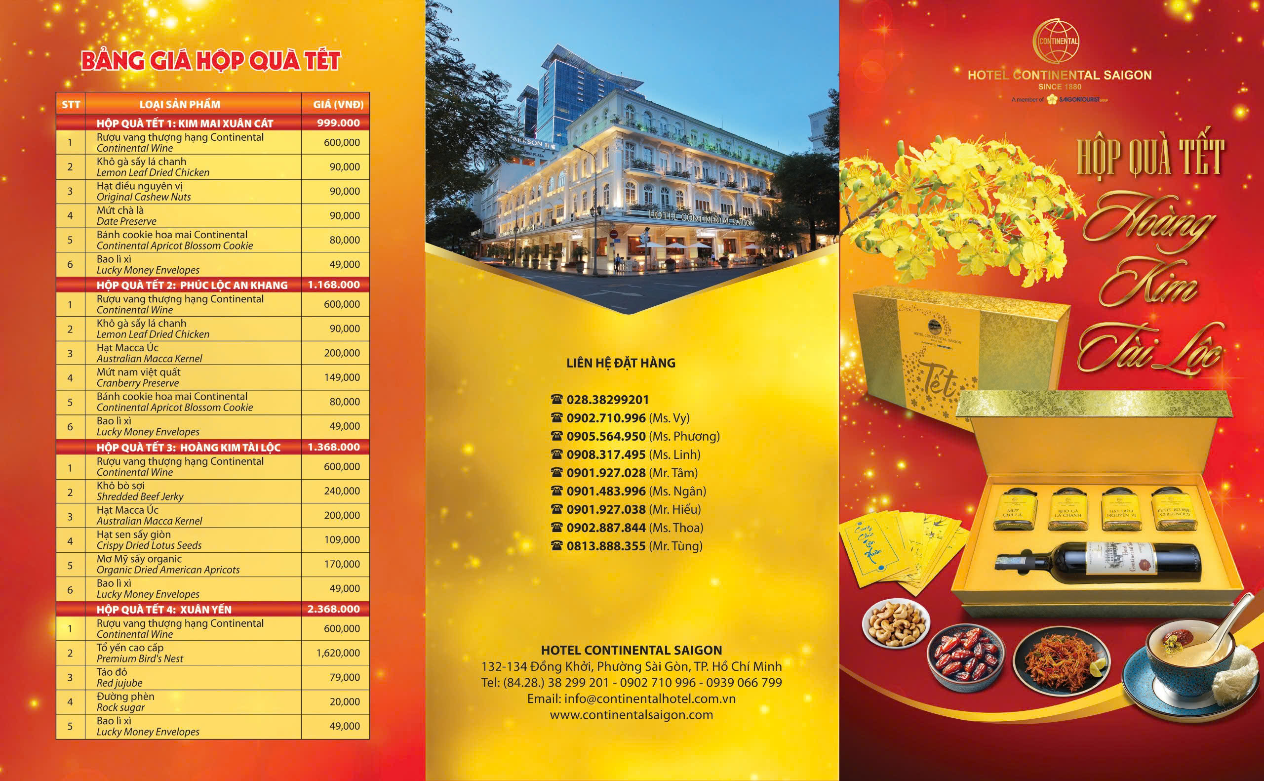 Hộp Quà Tết "HOÀNG KIM TÀI LỘC" - Must Try - Continental Saigon Hotel